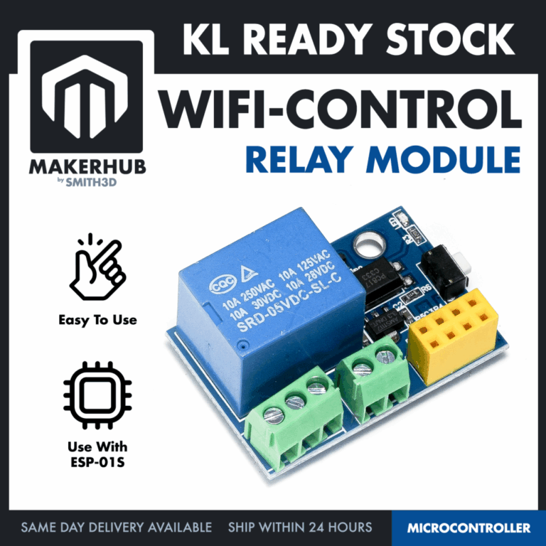 ESP-01S WiFi Relay Module Remote Control Switch IoT Smart Home Automation Arduino Compatible ...