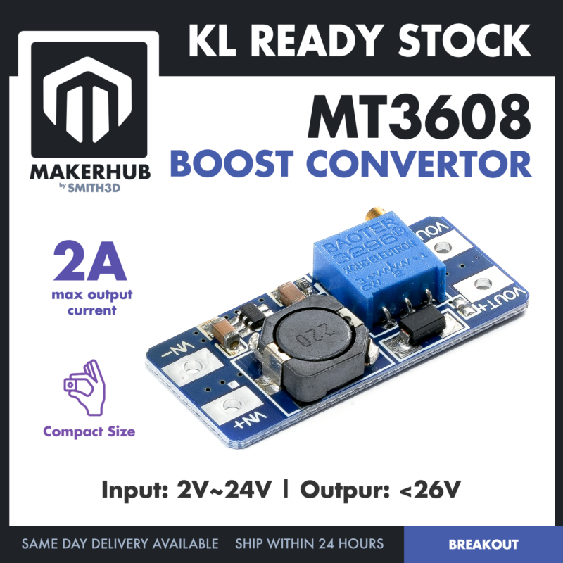 MT3608 Adjustable Step-up Convertor Boost Converter Switching Boost Converter for Arduino ...